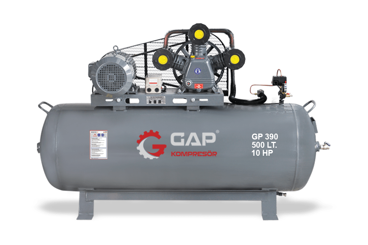 GAP 500 Lt 10 HP 2 Kafa 8 Bar 3 Pistonlu Hava Kompresörü » GP390 » Hakan Torna | Oto Servis ...