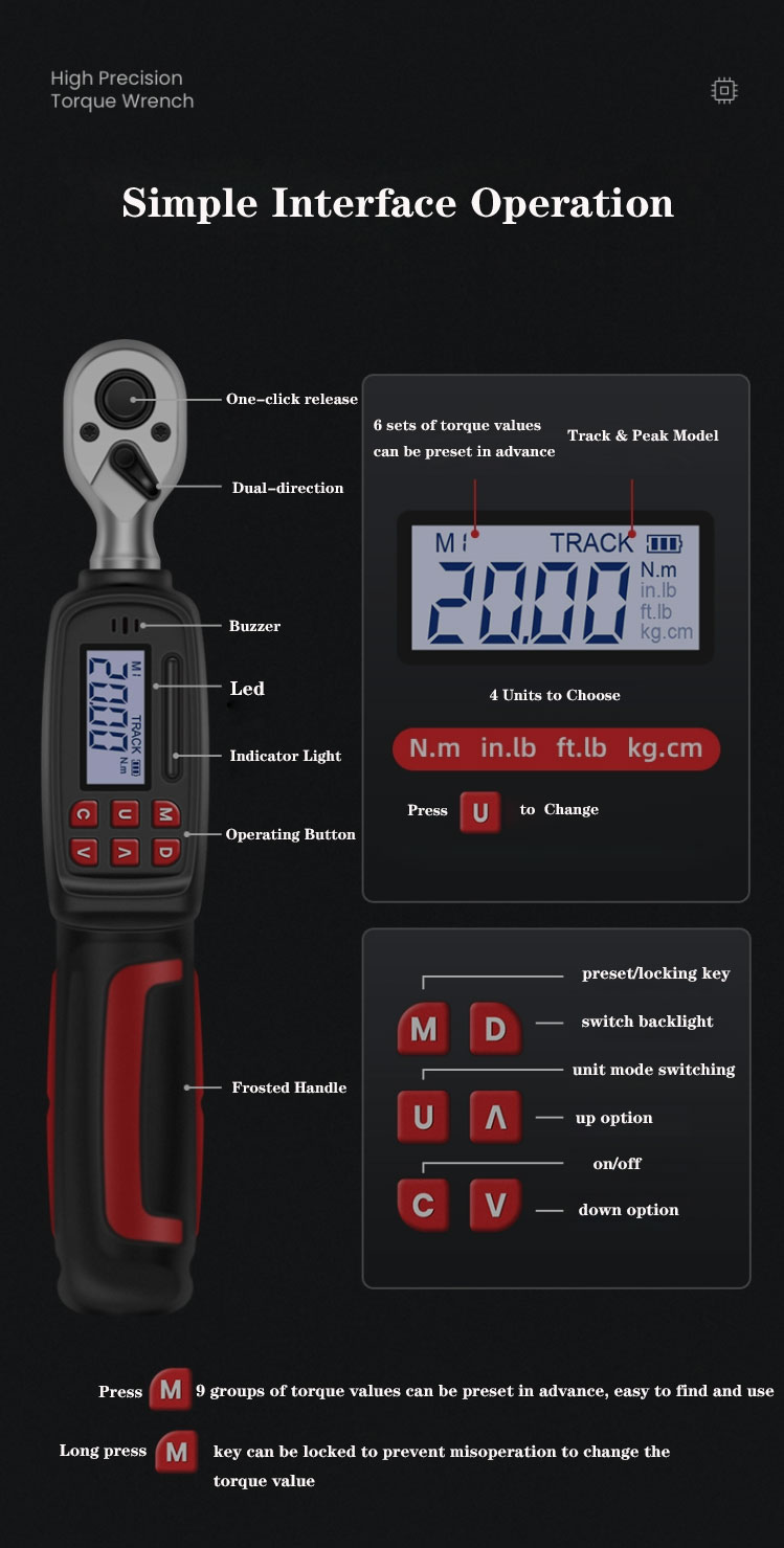 Rico 1/4 Dijital Tork Kolu Anahtarı 1,5 30Nm » 007-RC1630 » Hakan Torna ...